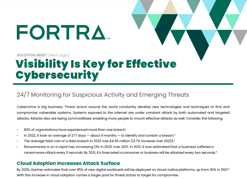 The Importance of Cybersecurity Visibility | Alert Logic