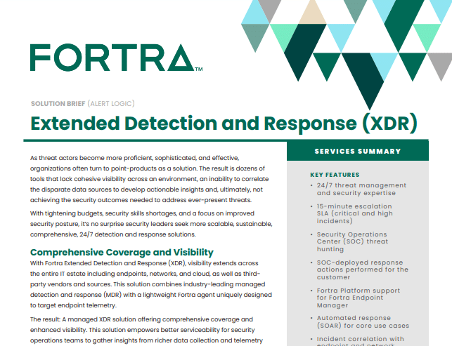 Fortra XDR | Solution Brief