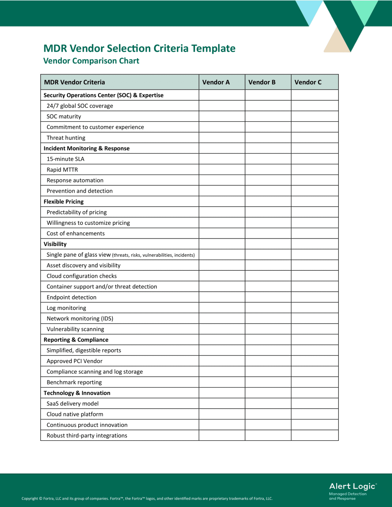 6 Key MDR Vendor Criteria | Free Evaluation Template